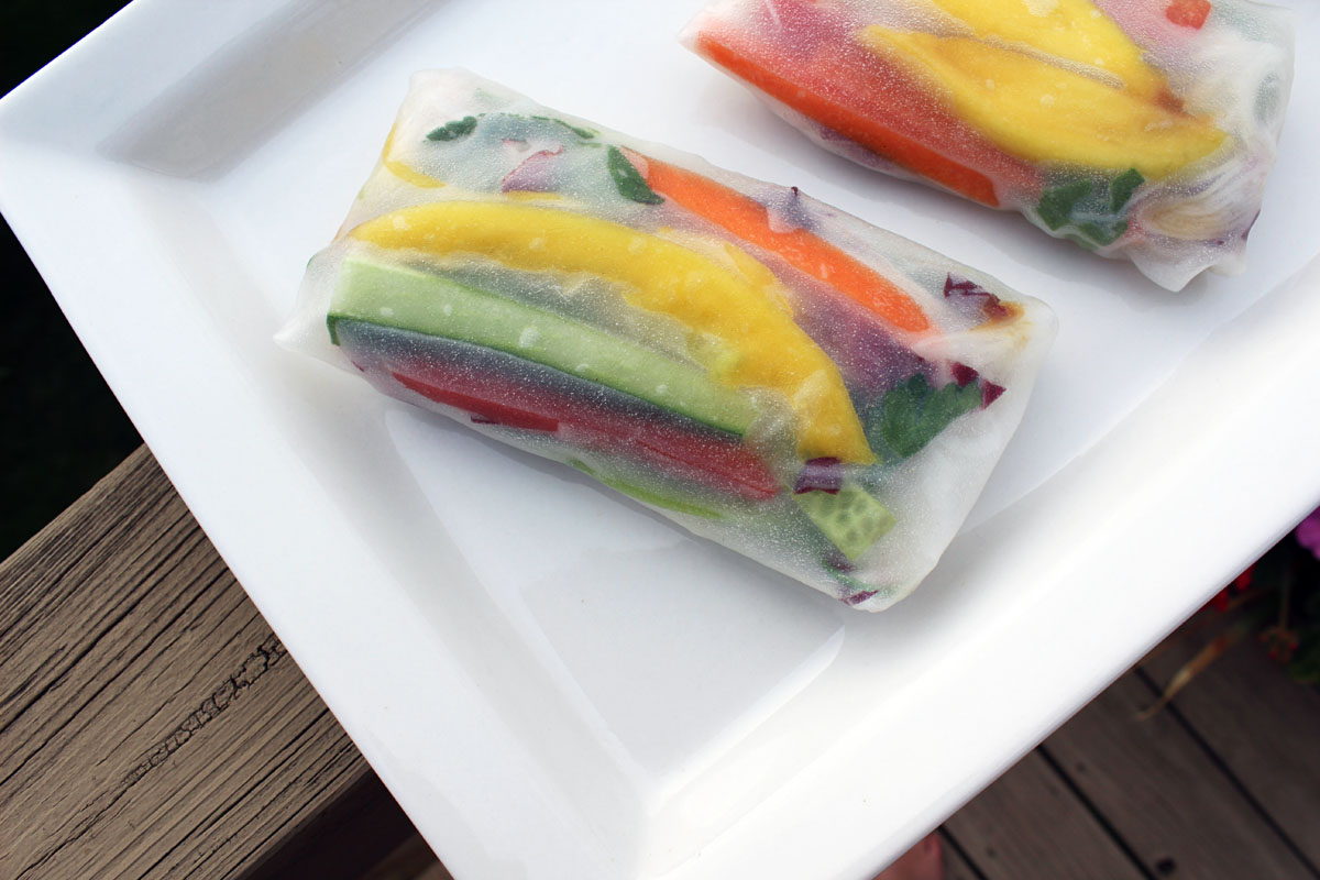 Pad Thai-inspired rice wraps with peanut garlic sauce | Hilary Makes