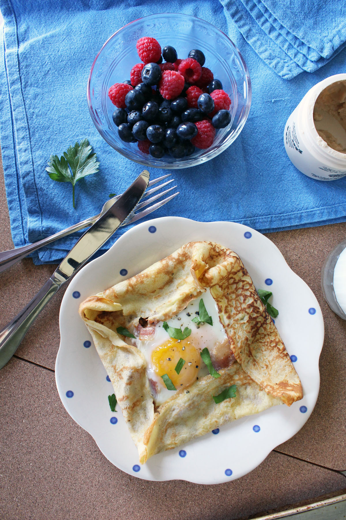 Bacon and egg stuffed crepes (indulge, you know you want to) | Hilary Makes